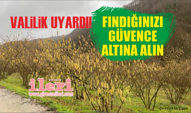 Fındığınızı güvence altına alın - Çevre - Giresun İleri Gazetesi Fındığınızı güvence altına alın - Çevre - Giresun İleri Gazetesi